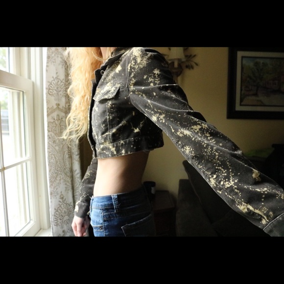 Express | Jackets & Coats | Express Bleach Gray Corduroy Crop Jean ...